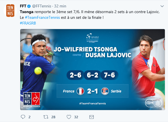 Coupe Davis : Jo-Wilfried Tsonga envoie la France en finale | VL Média